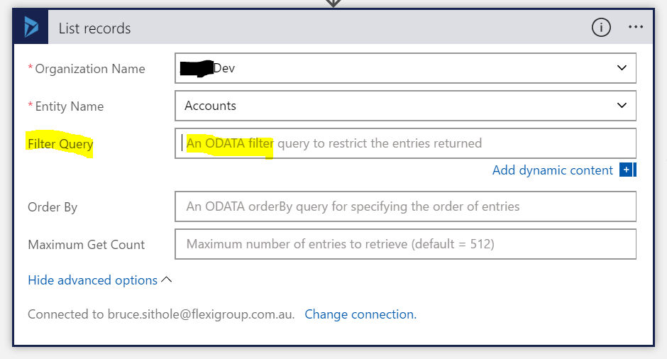 Filter Dynamics 365 Data By Lookup In Azure Logic Apps